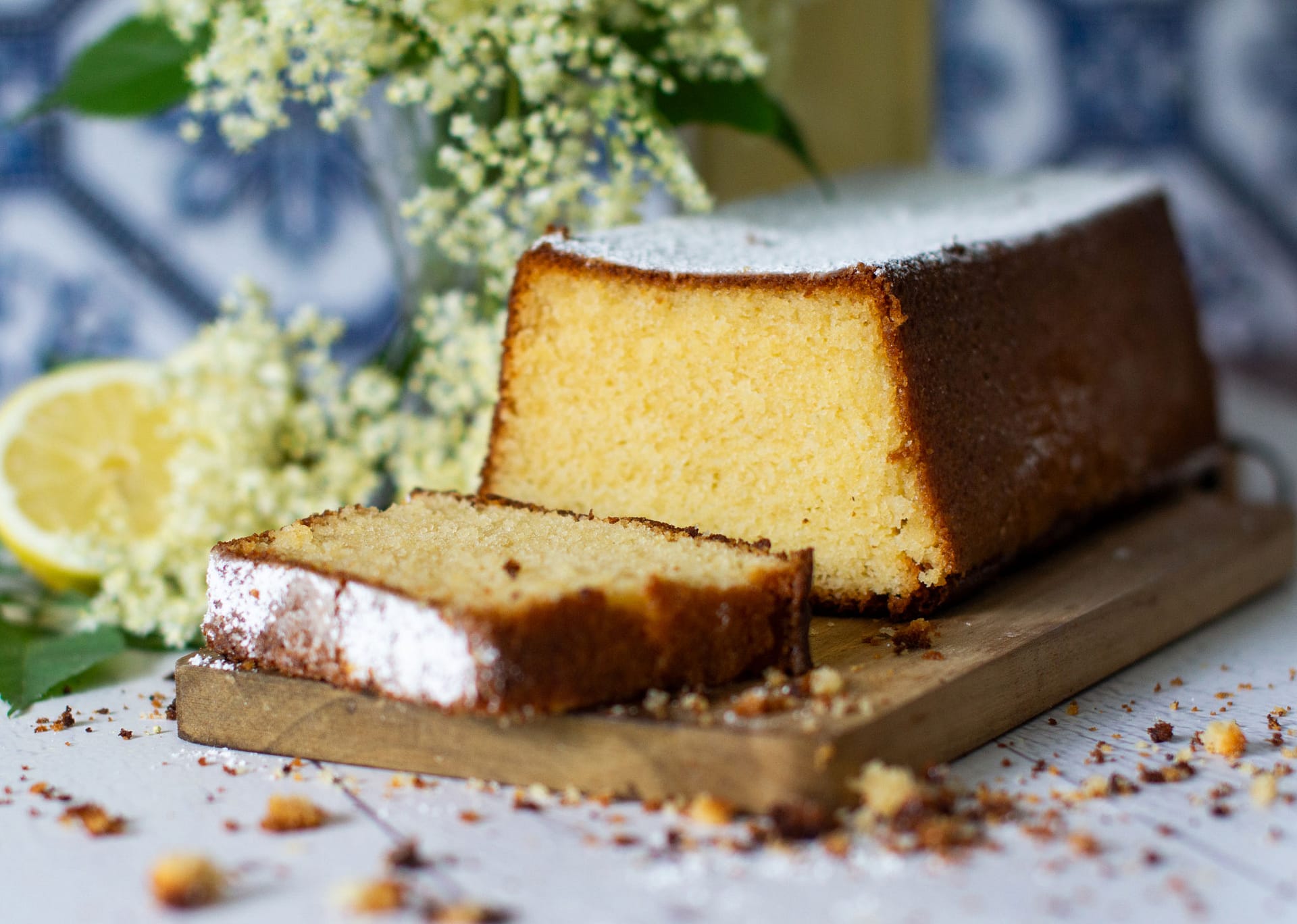 Zauberhafter Holunderblüten-Kuchen - Bibys Welt
